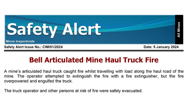 Safety Alert – Mine Light Vehicle Overturn Incident - MRA - Mineral ...