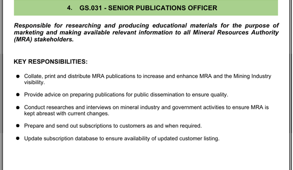 GS.031 – Senior Publications Officer - MRA - Mineral Resources ...